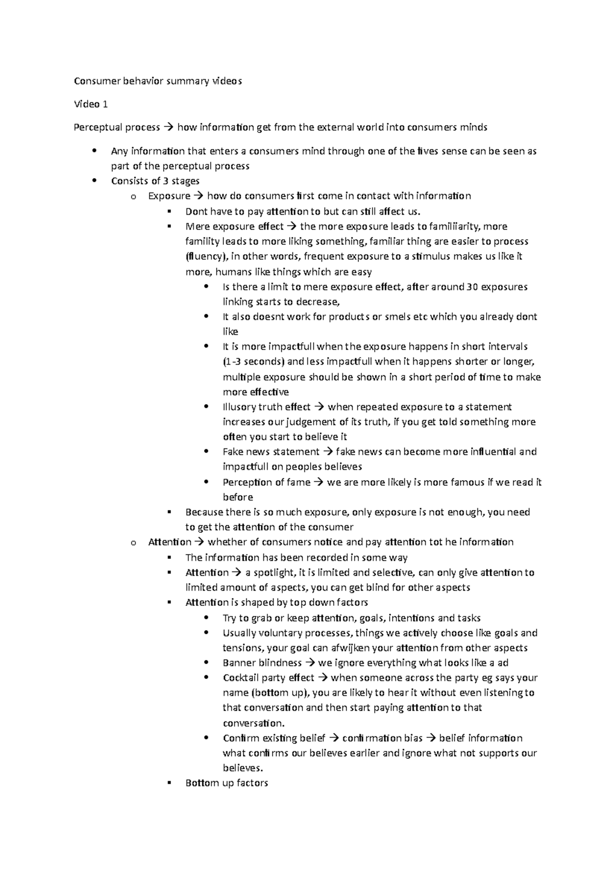 Consumer behavior summary videos - Mere exposure effect the more ...