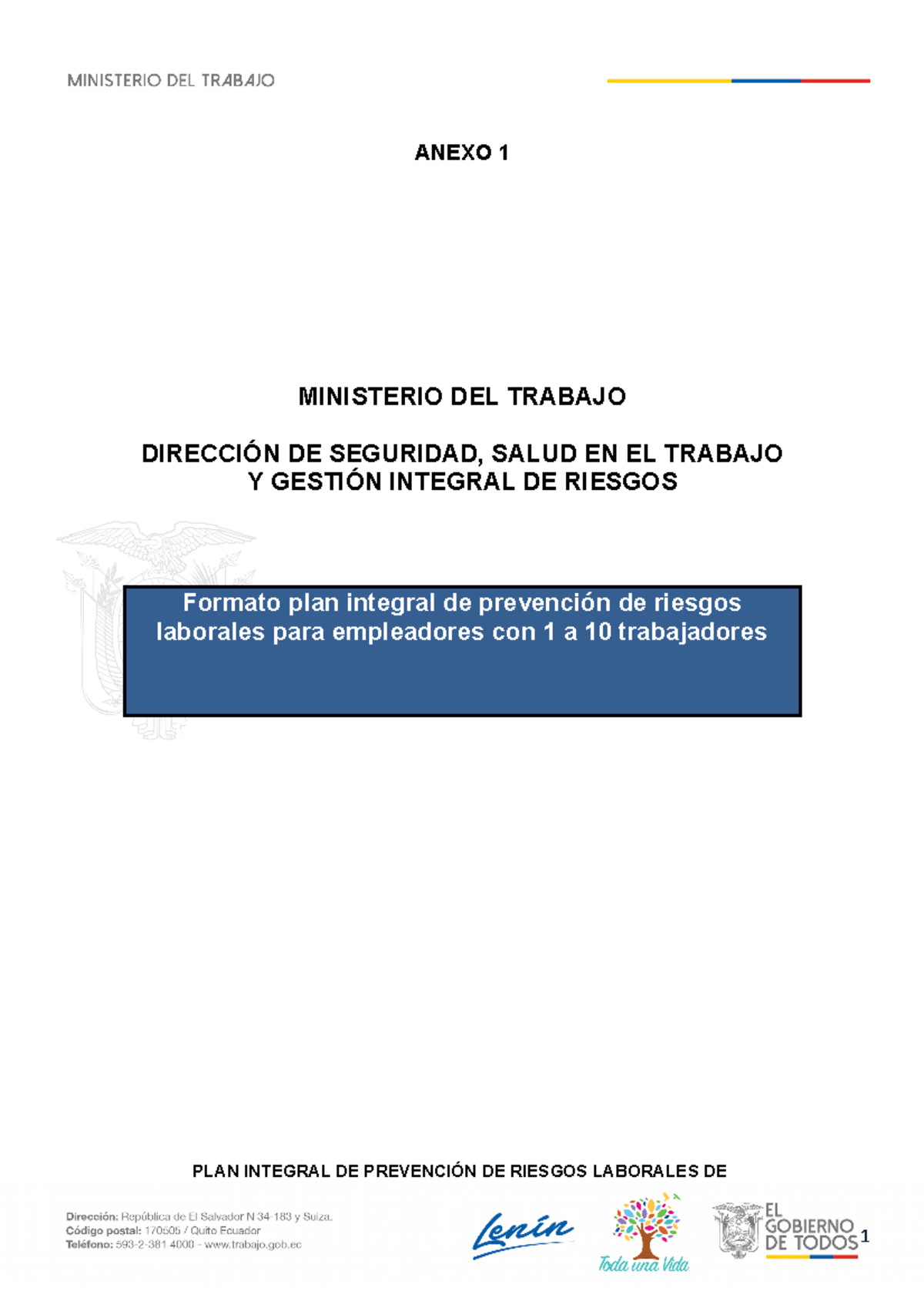Anexo-1- Formato-PLAN- Integral-DE- Prevención-DE- Riesgos- Laborales-PARA- Empleadores-CON-1-A ...