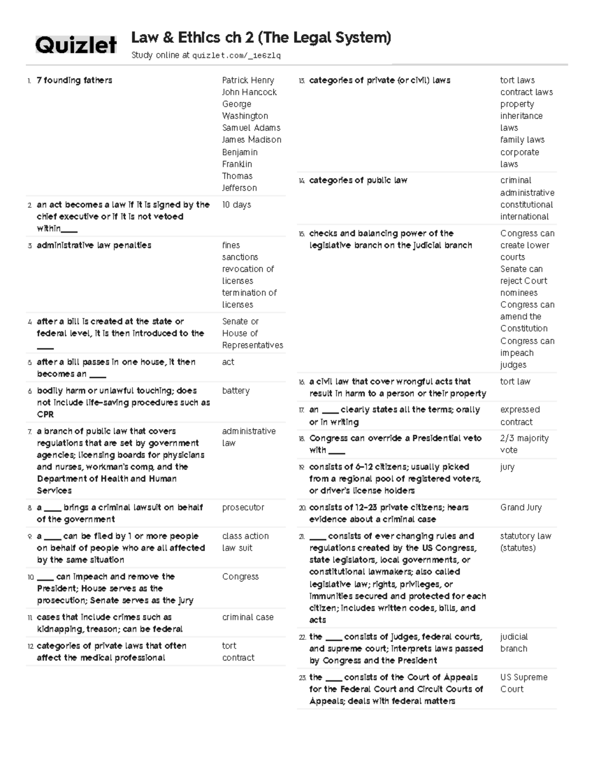 Quiz October 9 2020, questions and answers - 7 founding fathers Patrick ...