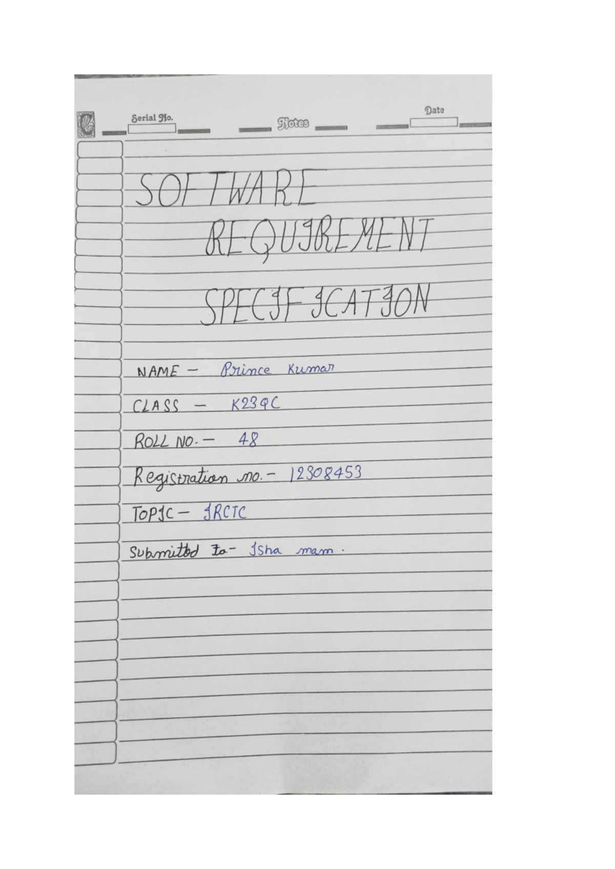 Irctc - Software Engineering - Studocu