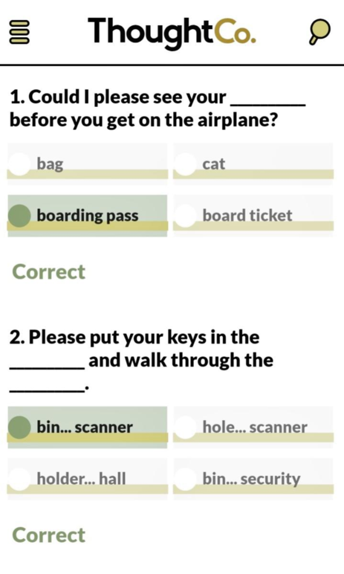At the airport dialogues and quiz - Inglés II - Studocu