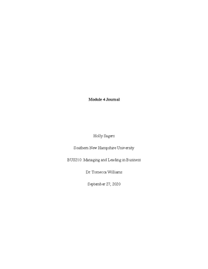 BUS 210 Module 2 Assignment - This report is for your consideration to solve some of the ...