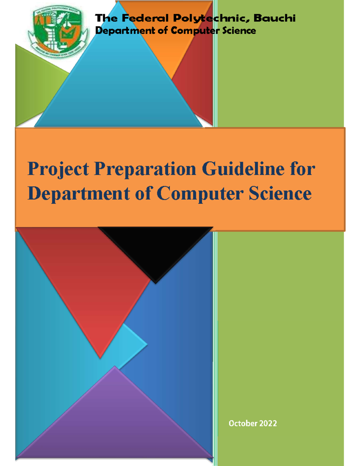 Project guide - 2022 October 2022 Project Preparation Guideline for Department of Computer ...