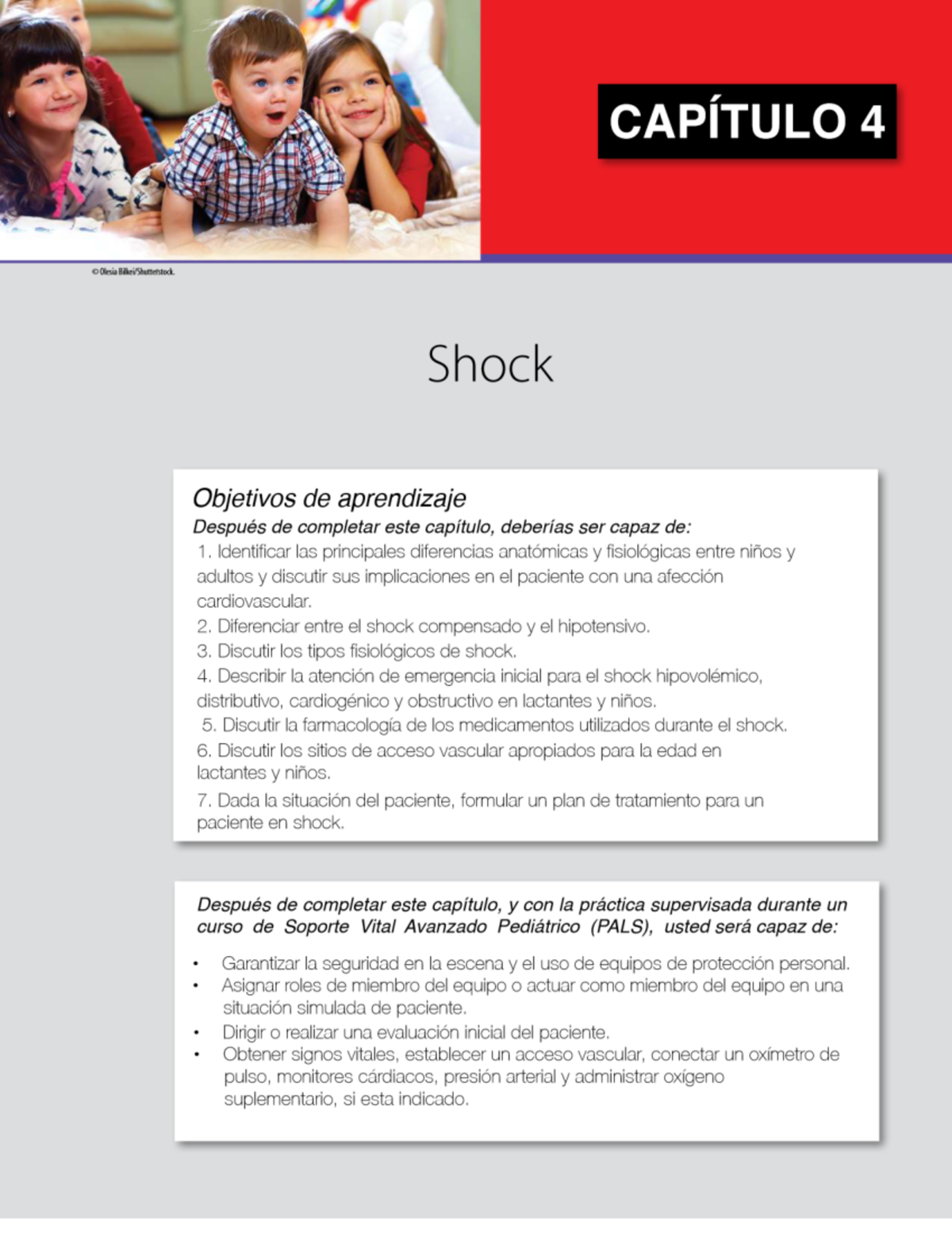 PALS Shock - Fisiopatología - Studocu