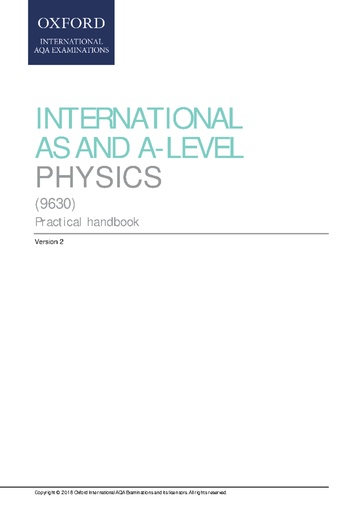 A level practical handbook physics - INTERNATIONAL AS AND A-LEVEL ...