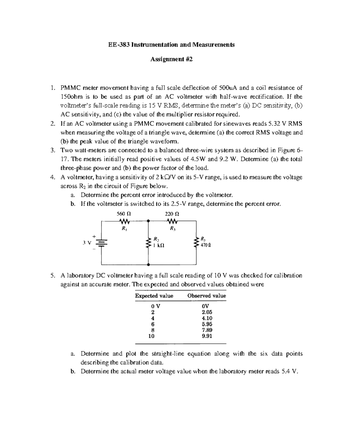 Assignment 2 - Instrumentation and Measurement - NUST - Studocu