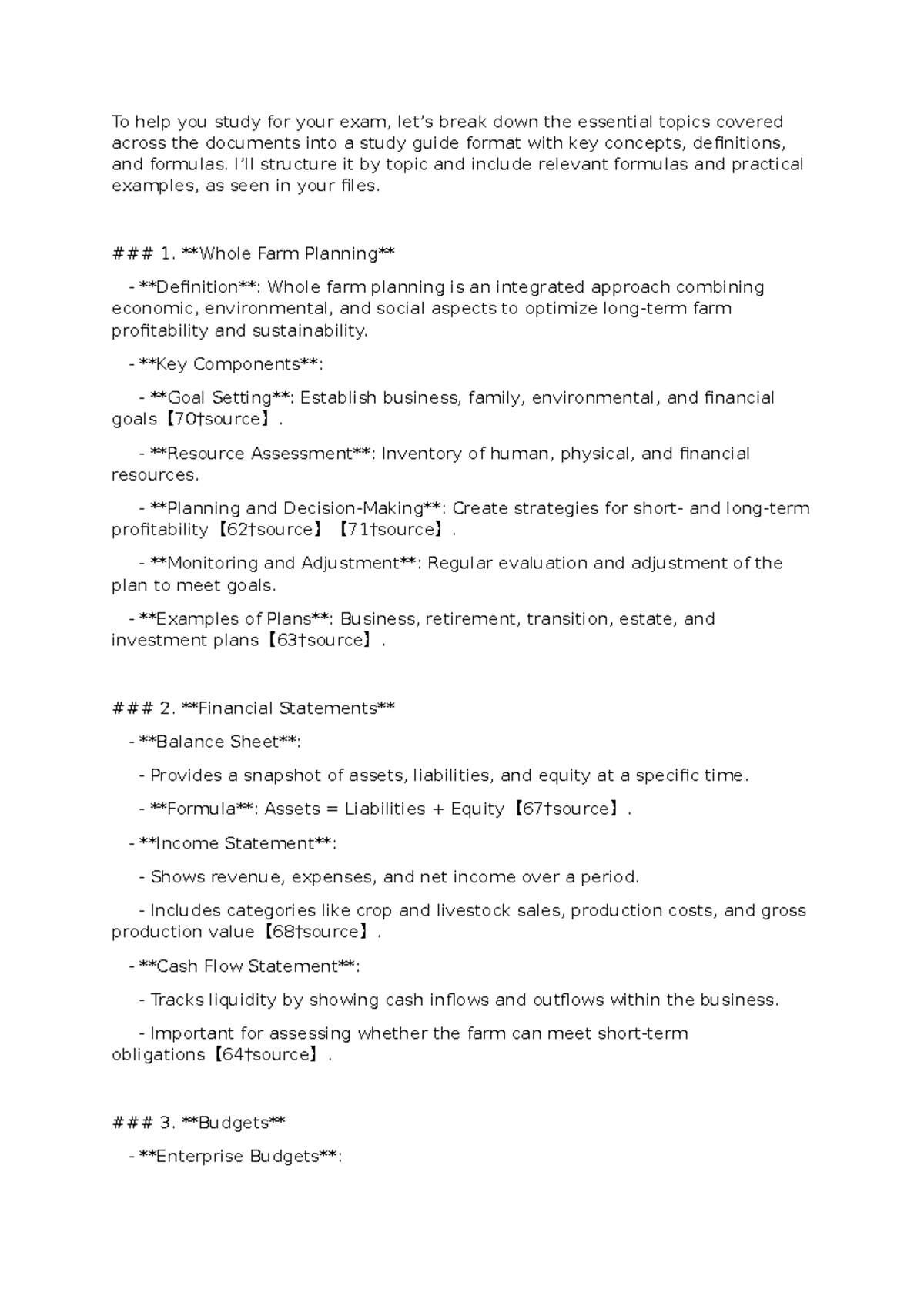 To help you study for your exam - I’ll structure it by topic and ...