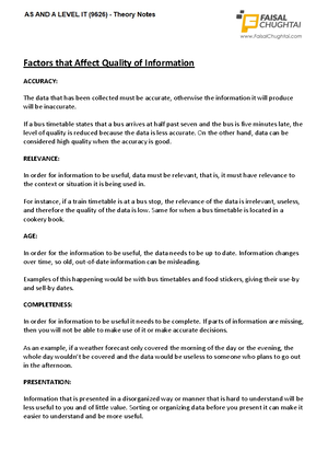 Direct and indirect data sources - IT (9626) Theory Notes Direct and ...