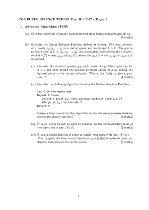COMPUTER SCIENCE TRIPOS Part II Paper 7 - COMPUTER SCIENCE TRIPOS Part ...