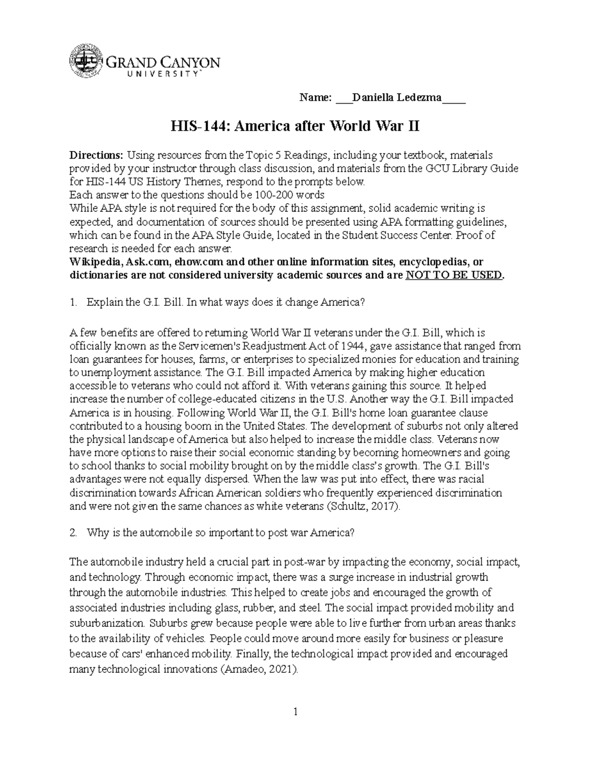 HIS-144-RS-America after WWII Worksheet - Name: Daniella Ledezma_ HIS ...