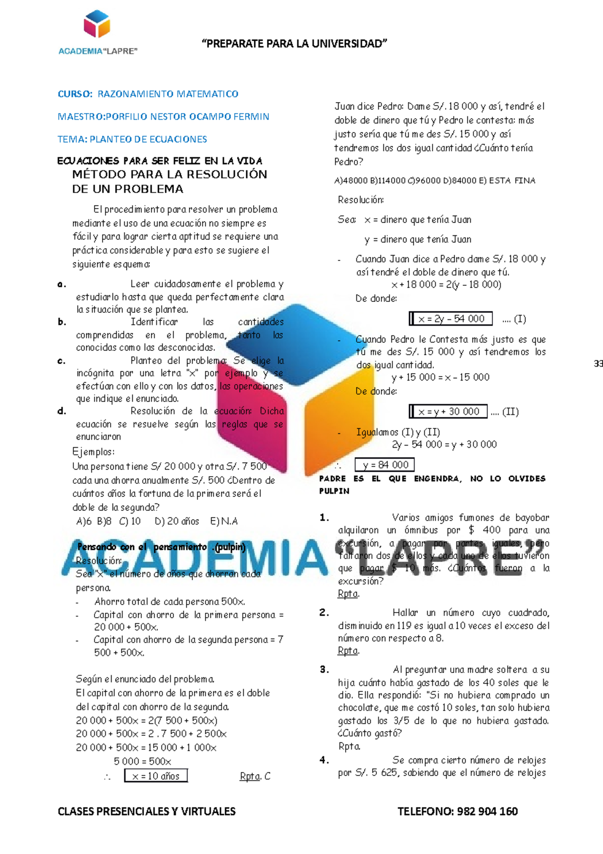 1- Prerm 1 Jazmin - GRACIAS - CURSO: RAZONAMIENTO MATEMATICO MAESTRO ...