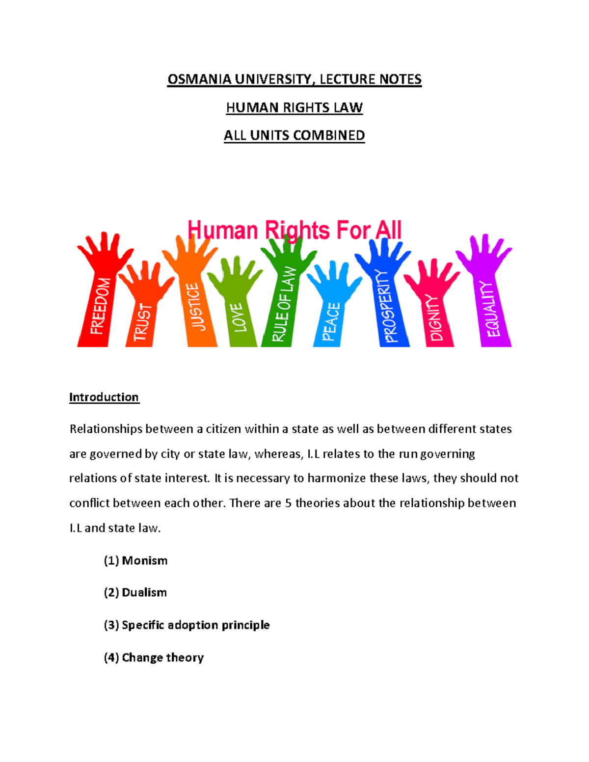 Human Right Laws Combined Notes - Warning: TT: undefined function: 32 ...