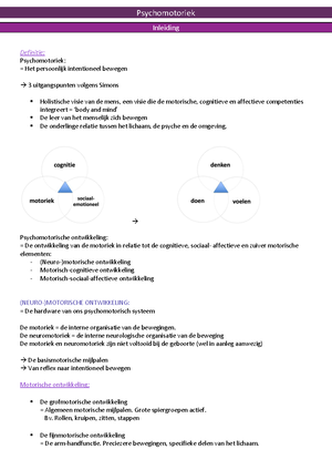 SV Psychomotorische ontwikkeling - Tine Patteeuw - Psychomotoriek ...