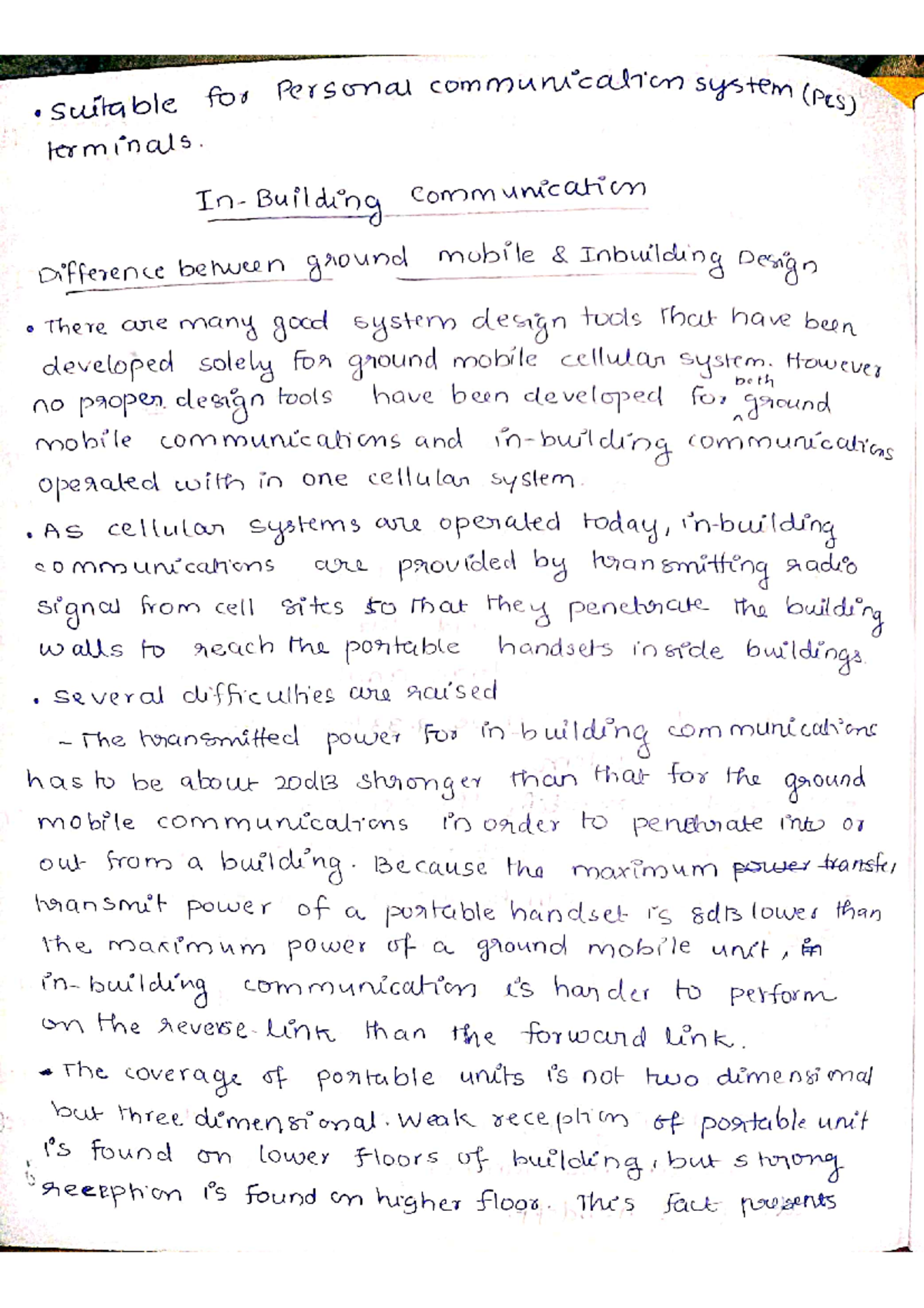 Inbuilding communication - Electronic Communication - Studocu