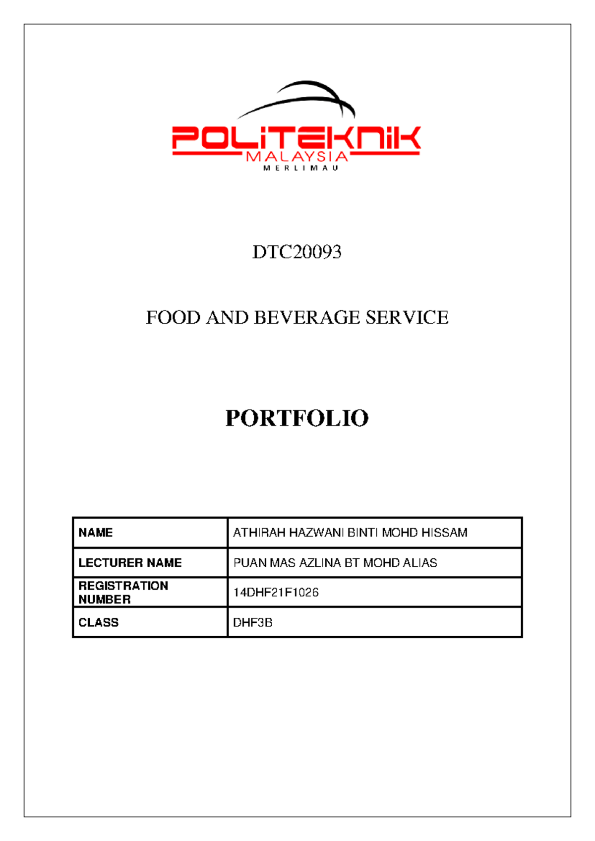 Portfolio fnb - Procedure: - napkin folding laying and changing ...