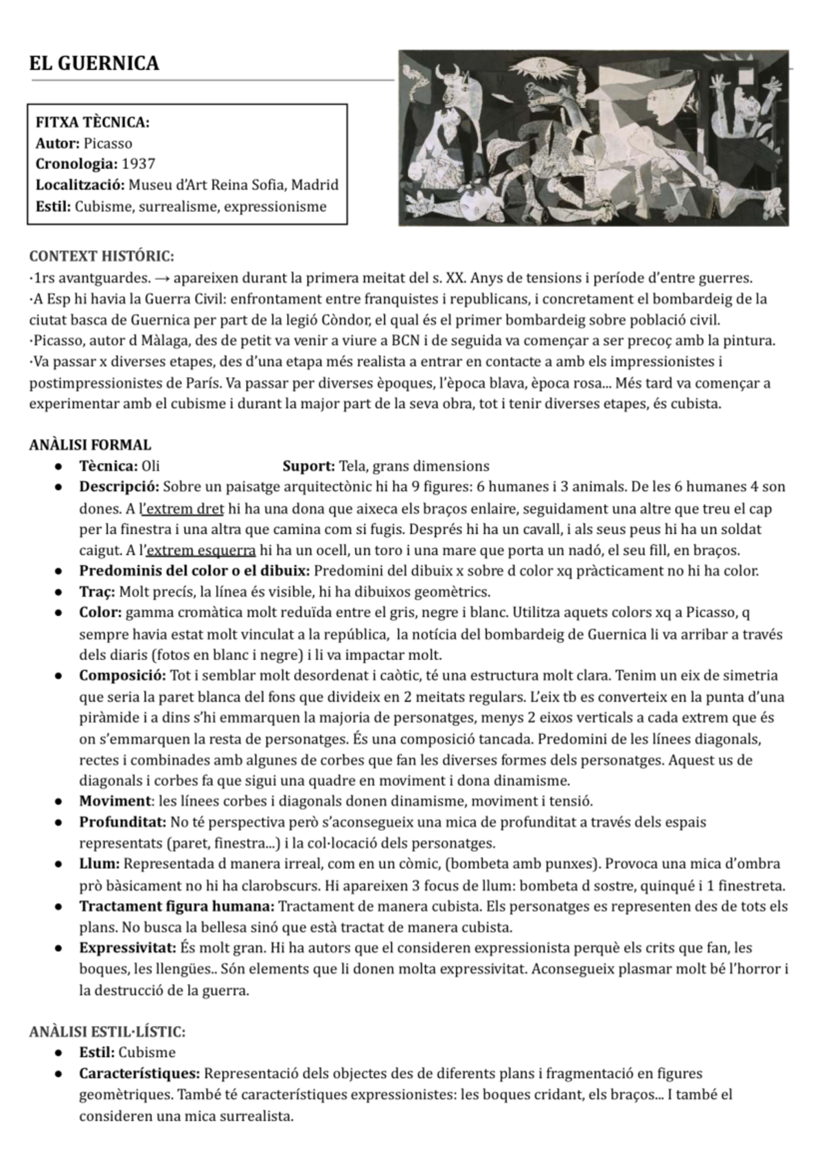 El Guernica - Història de l'Art - Studocu