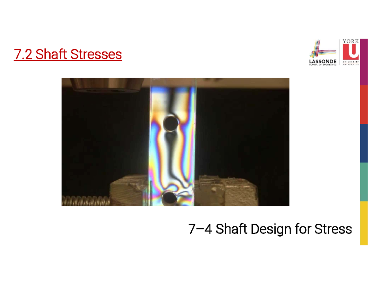 7-2 Shafts (Design for Stress) - 7–4 Shaft Design for Stress 7. 2 Shaft ...
