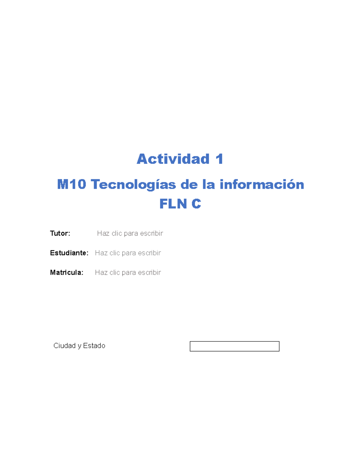 Actividad 1 M10 Tecnologías de la información FLN C - Actividad 1 M10 ...