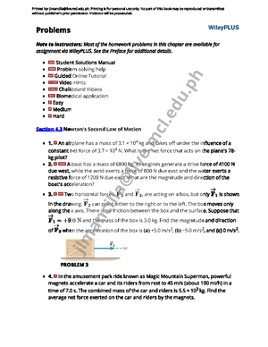 PHY031-SW25 - PROBLEM SOLVING - without publisher's prior permission. Violators will be ...