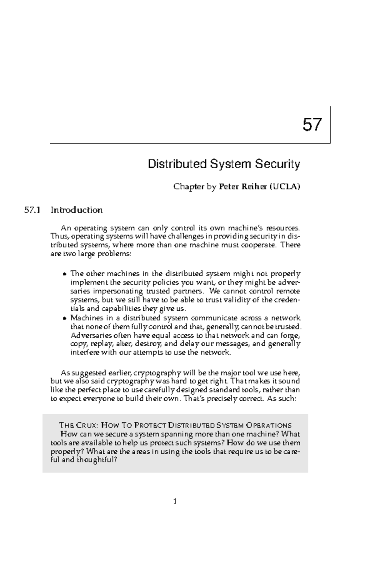 Security-distributed - 57 Distributed System Security Chapter by Peter ...
