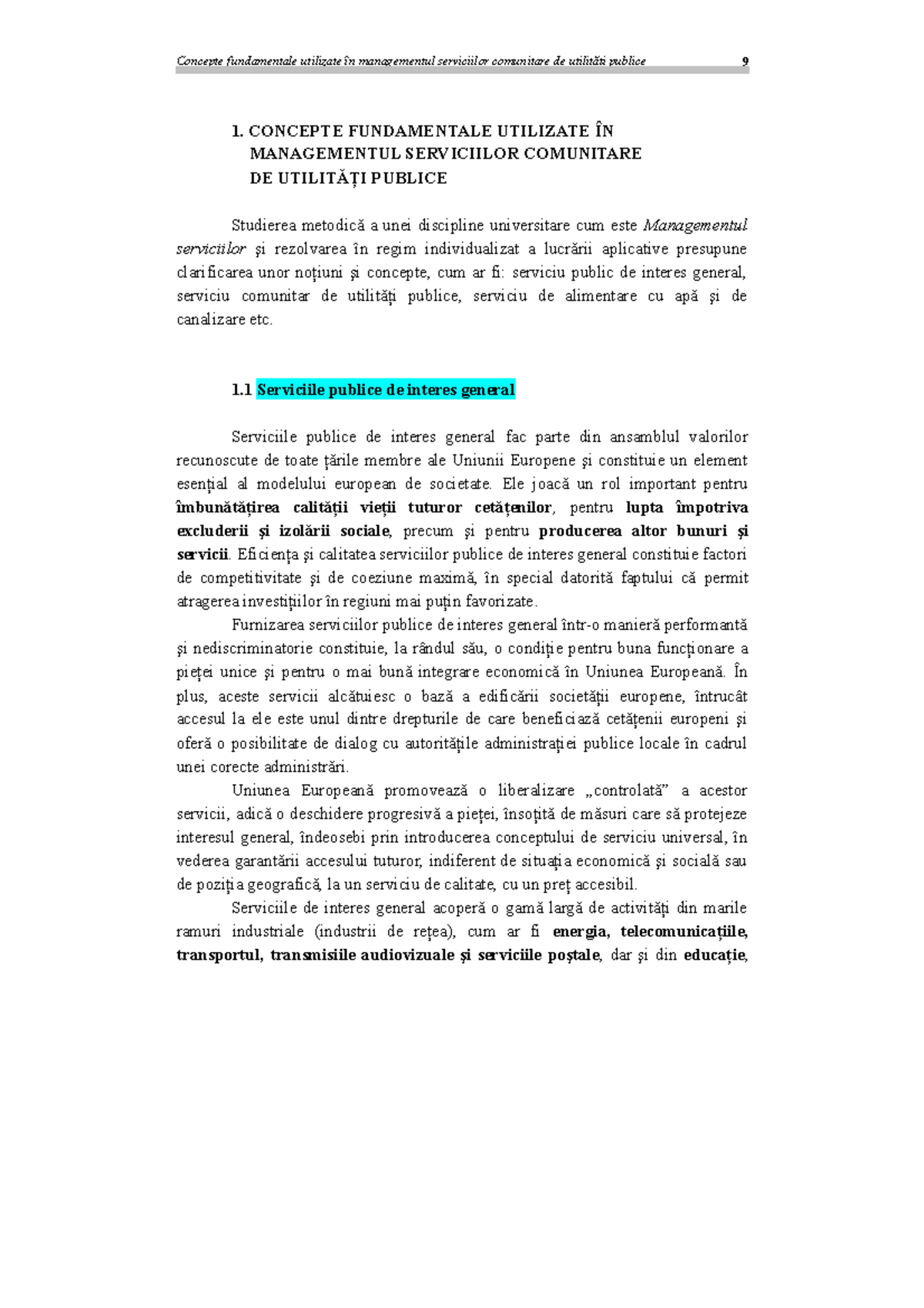 Capitolul 1 - Reteaua de apa a orasului Moreni judetul Dambovita ...