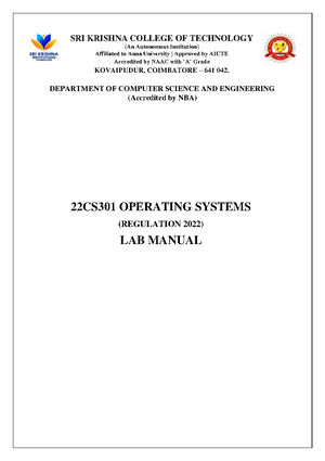 Ss class work 2 - nil - Operating Systems - Studocu