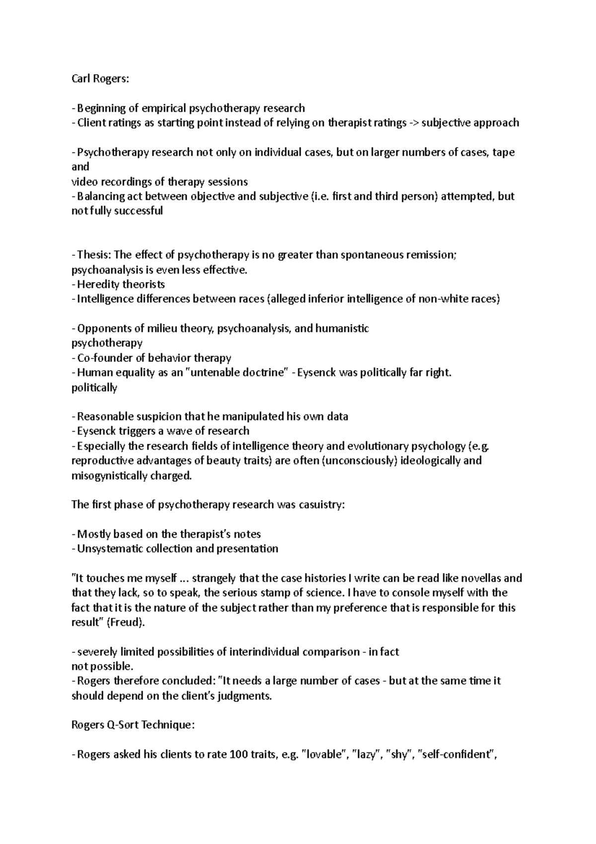 Carl Rogers - Abnormal Psychology - Carl Rogers: Beginning of empirical ...