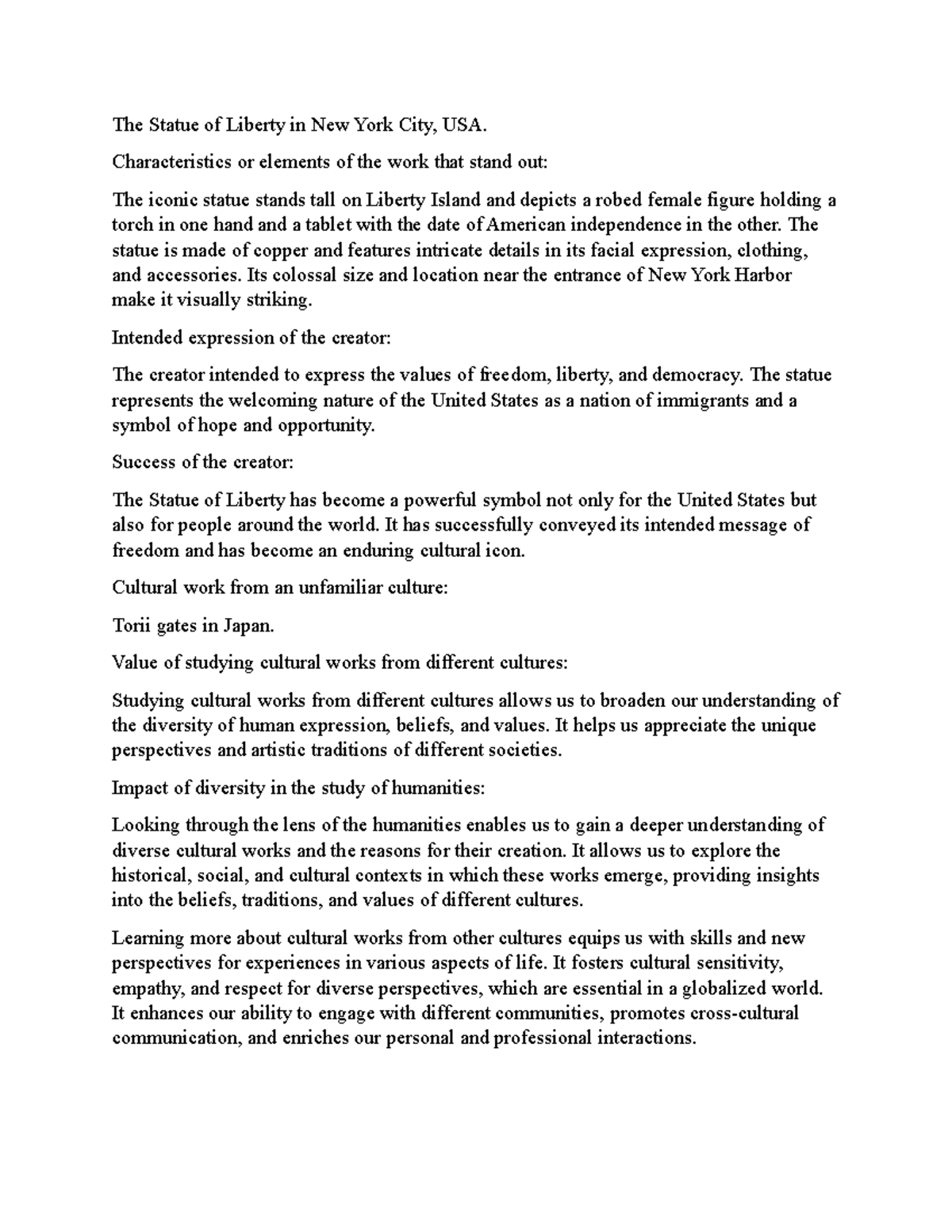 Project 2 proposal - lecture notes from mod 3 - The Statue of Liberty ...