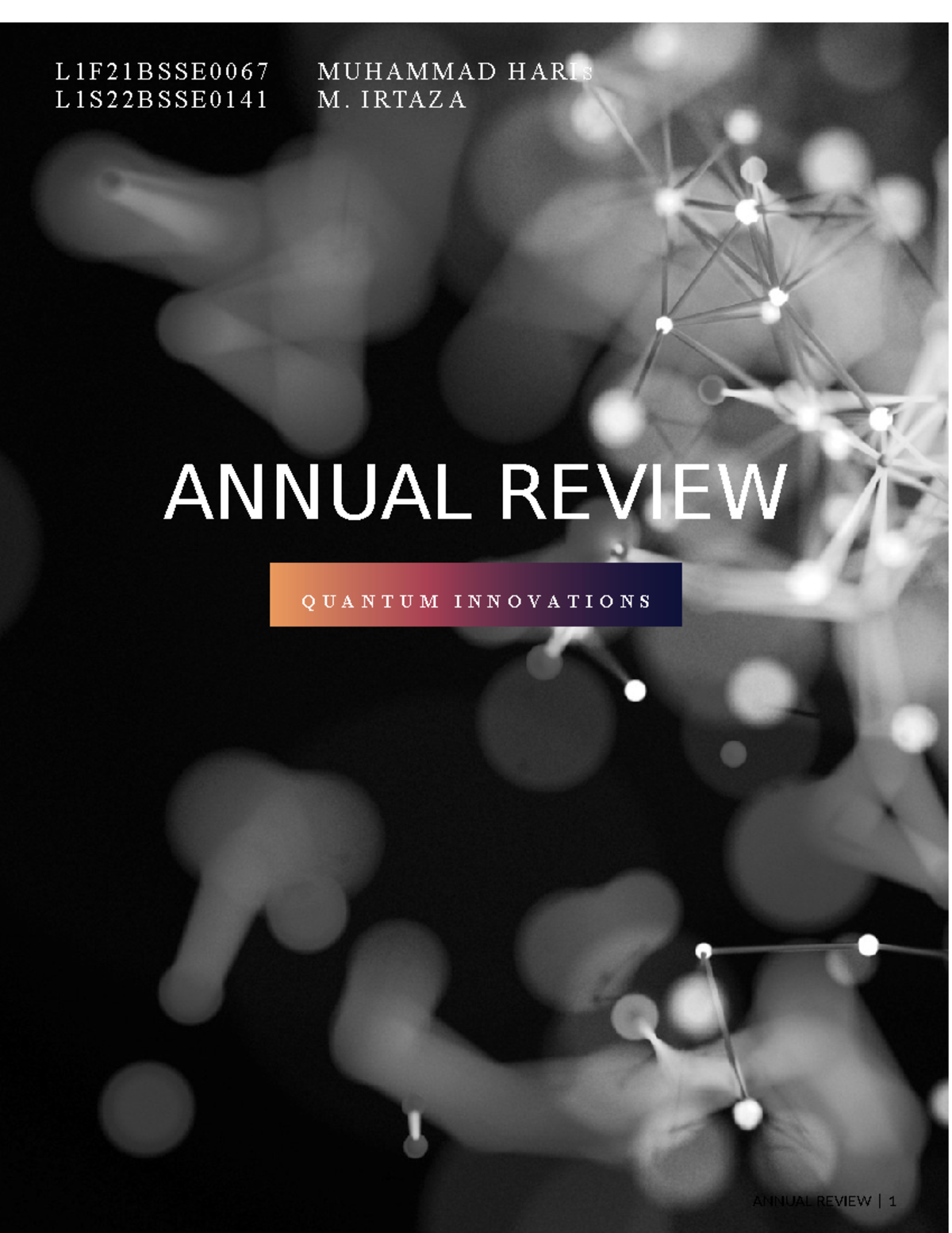 Annual Review Eng Assignment - L 1 F 2 1 B S S E 0 0 6 7 M U H A M M A D H A R I S L 1 S 2 2 B S ...