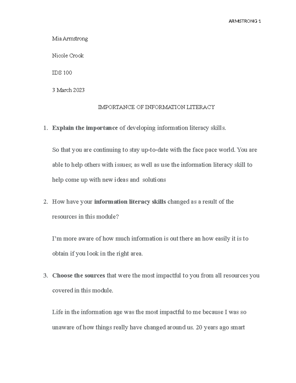 1-2 liberal Arts - 1-2 - Mia Armstrong Nicole Crook IDS 100 3 March ...