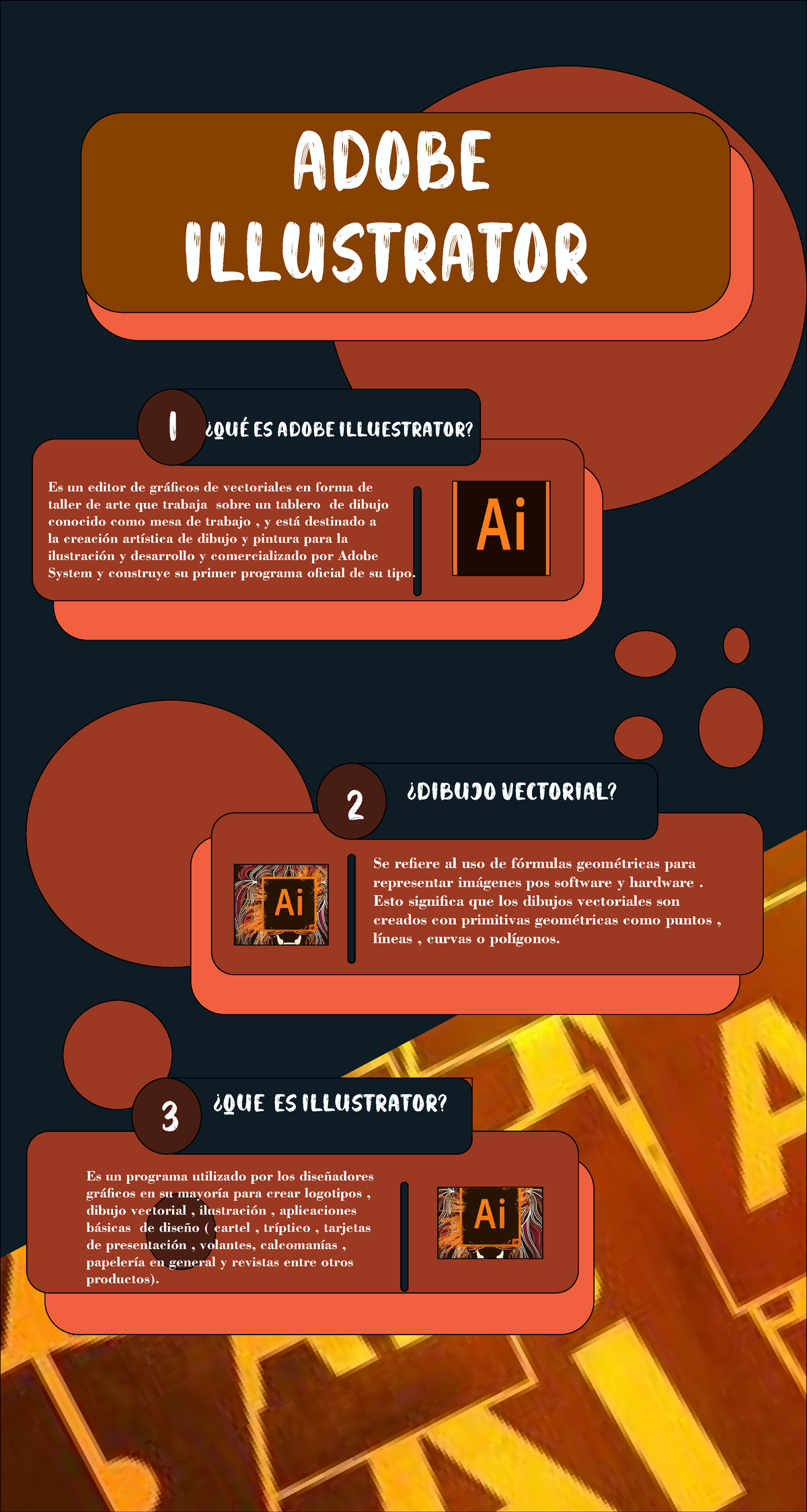 Infografia - ,... - 1 1 2 3 adobe illustrator ¿Qué es Adobe Illuestrator? ¿Dibujo Vectorial? Es ...