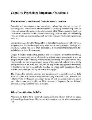 Cognitive Psychology Important Questions 1 - This field of psychology ...