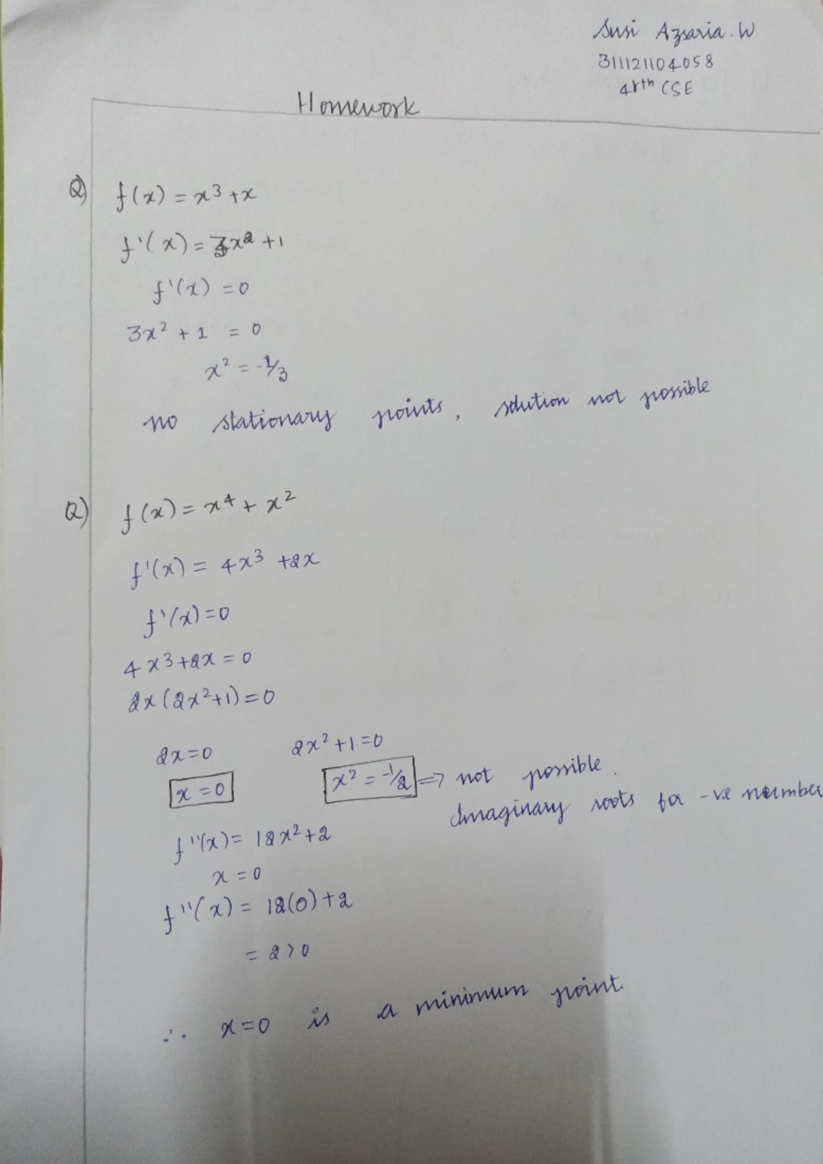 Rmt(hw2) - Good - 3a' + 1 = 0 f()= 4x 4X3+&X = 0 &r= ####### "a)= lax ...