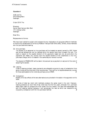 AAA INT 2021 marjun acca exam question - Answers Strategic Professional ...