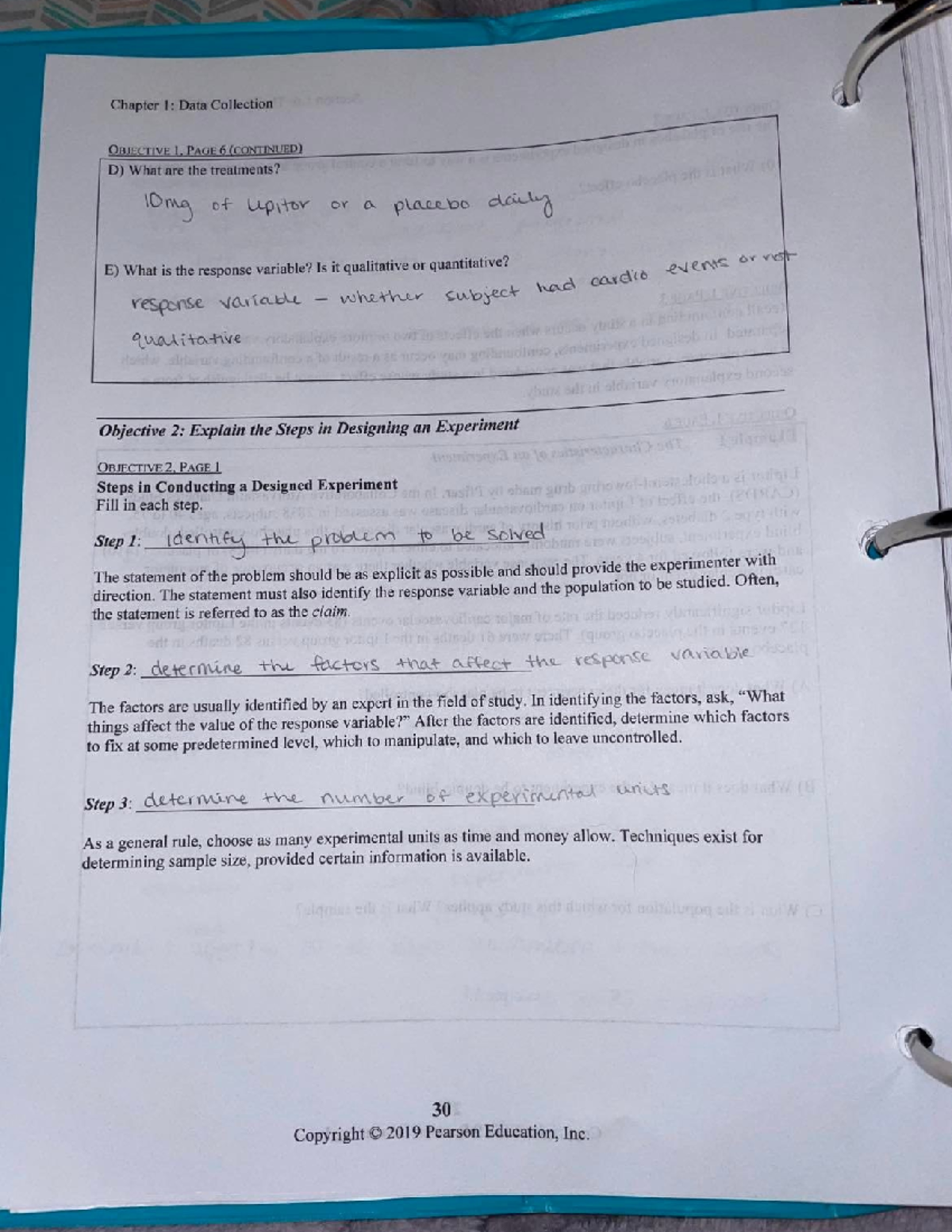 Chapter 1 section 6 page 4 - Chapter 1: Data Collection OBJECTIVE 1 ...