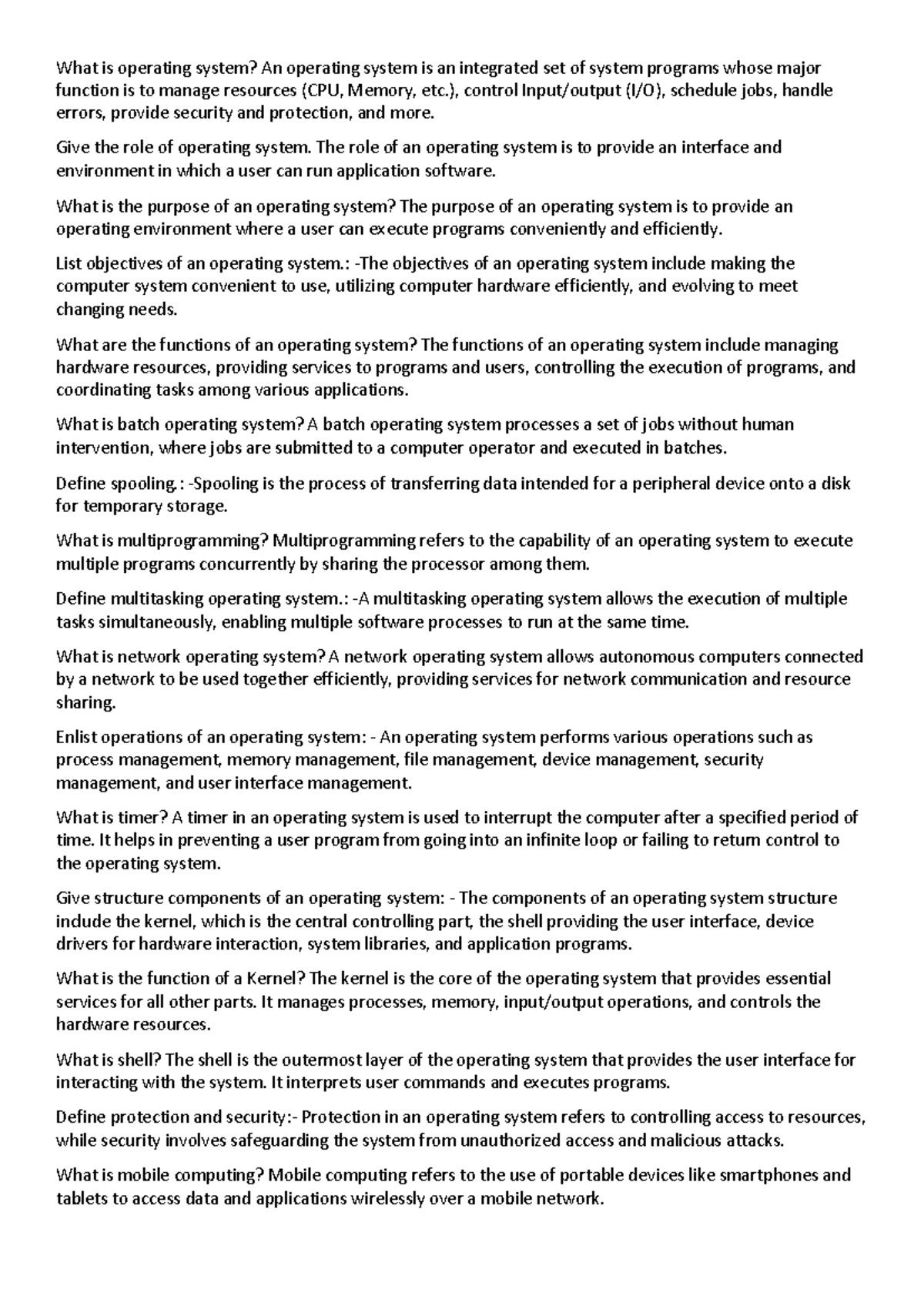 C operating system - Taslim here - What is operating system? An ...