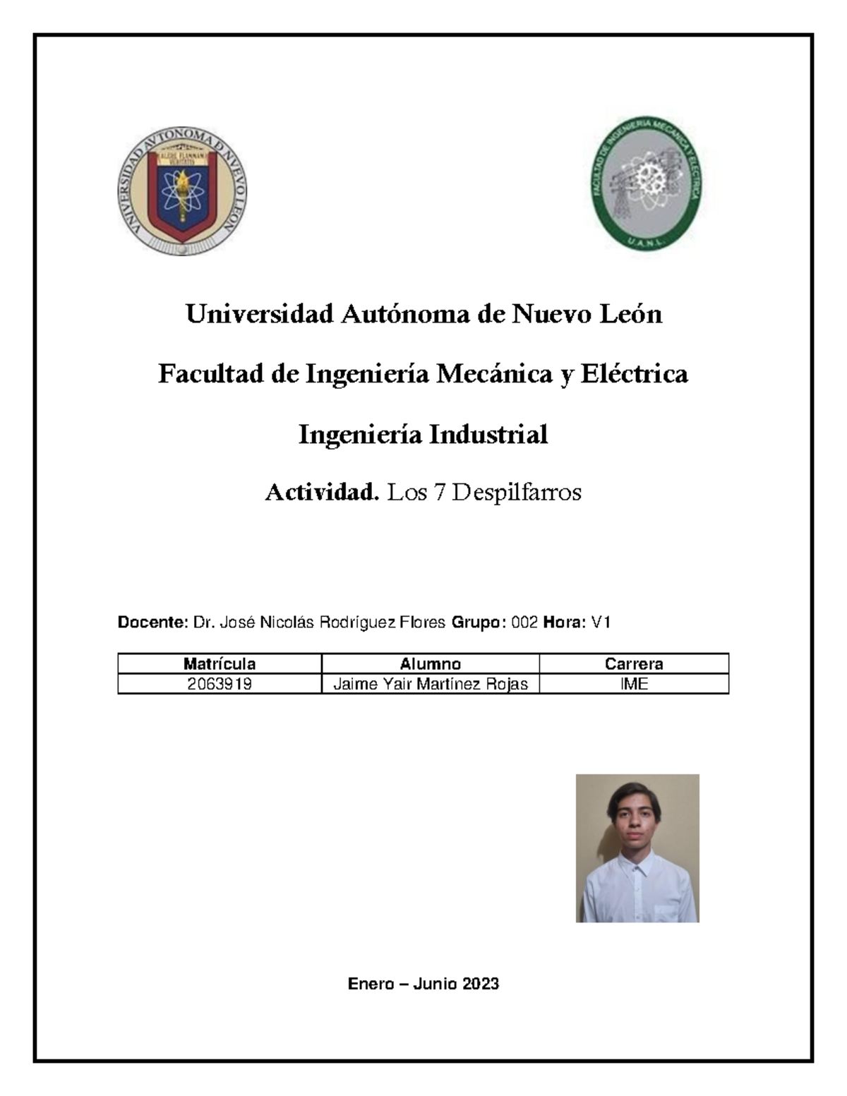 Act 7Tipos de Despilfarro Ing - Universidad AutÛnoma de Nuevo LeÛn Facultad de IngenierÌa Mec ...