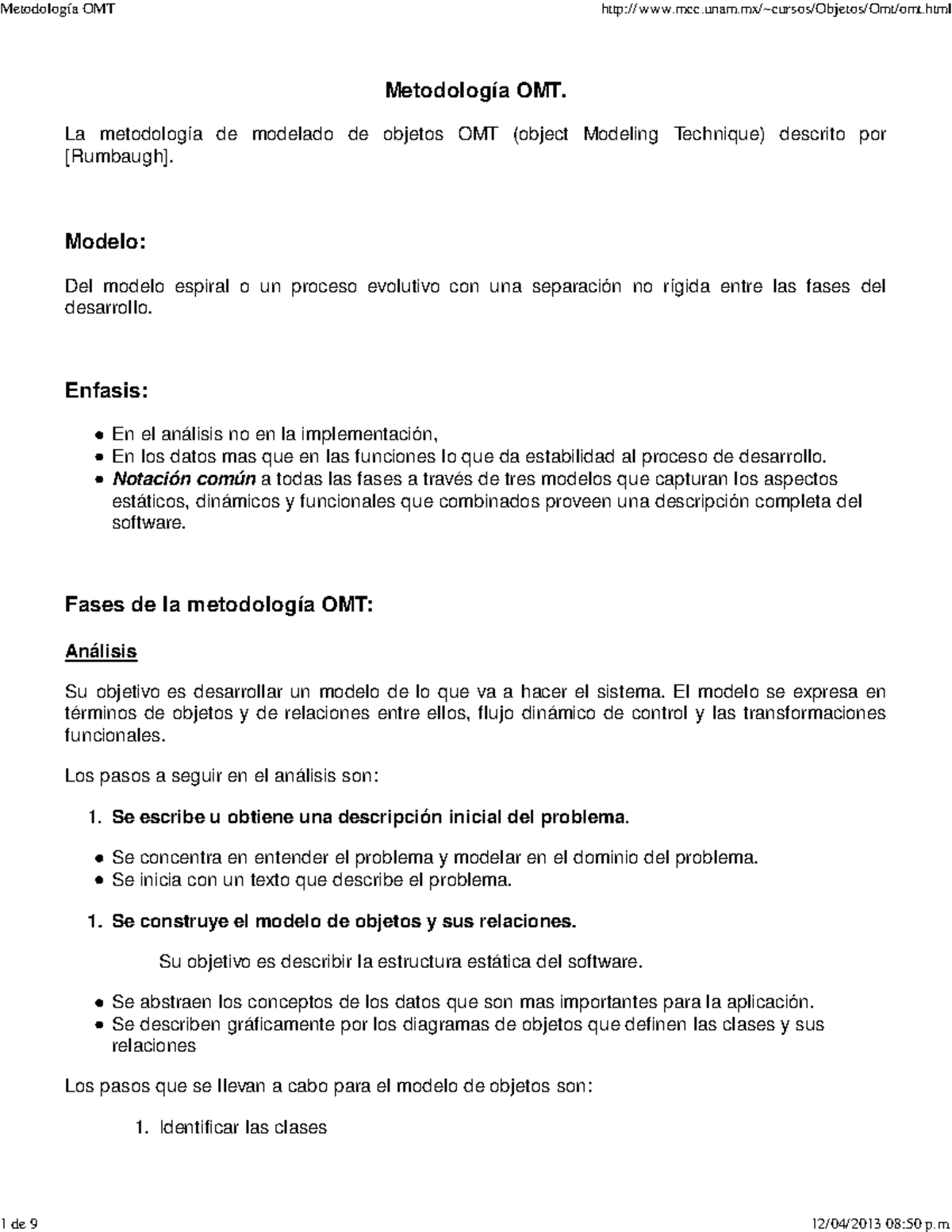 135845650-Metodologia-OMT - Metodología OMT. La metodología de modelado ...