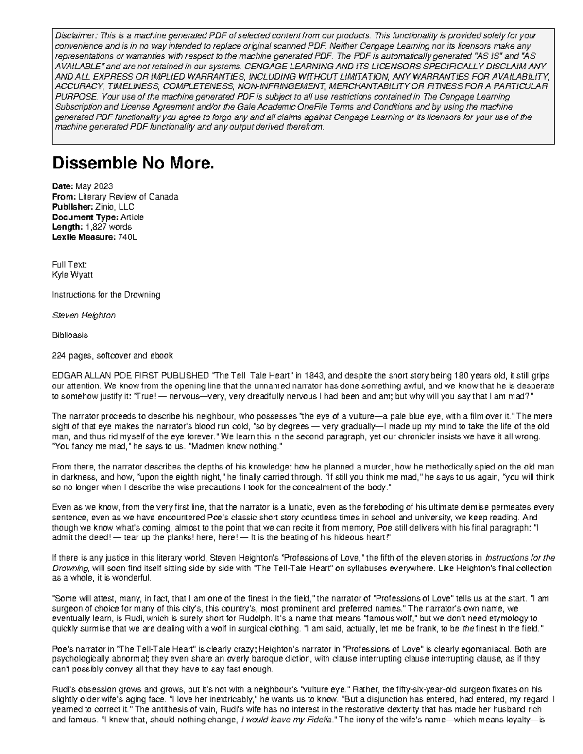 English Project 1 - Disclaimer: This is a machine generated PDF of ...