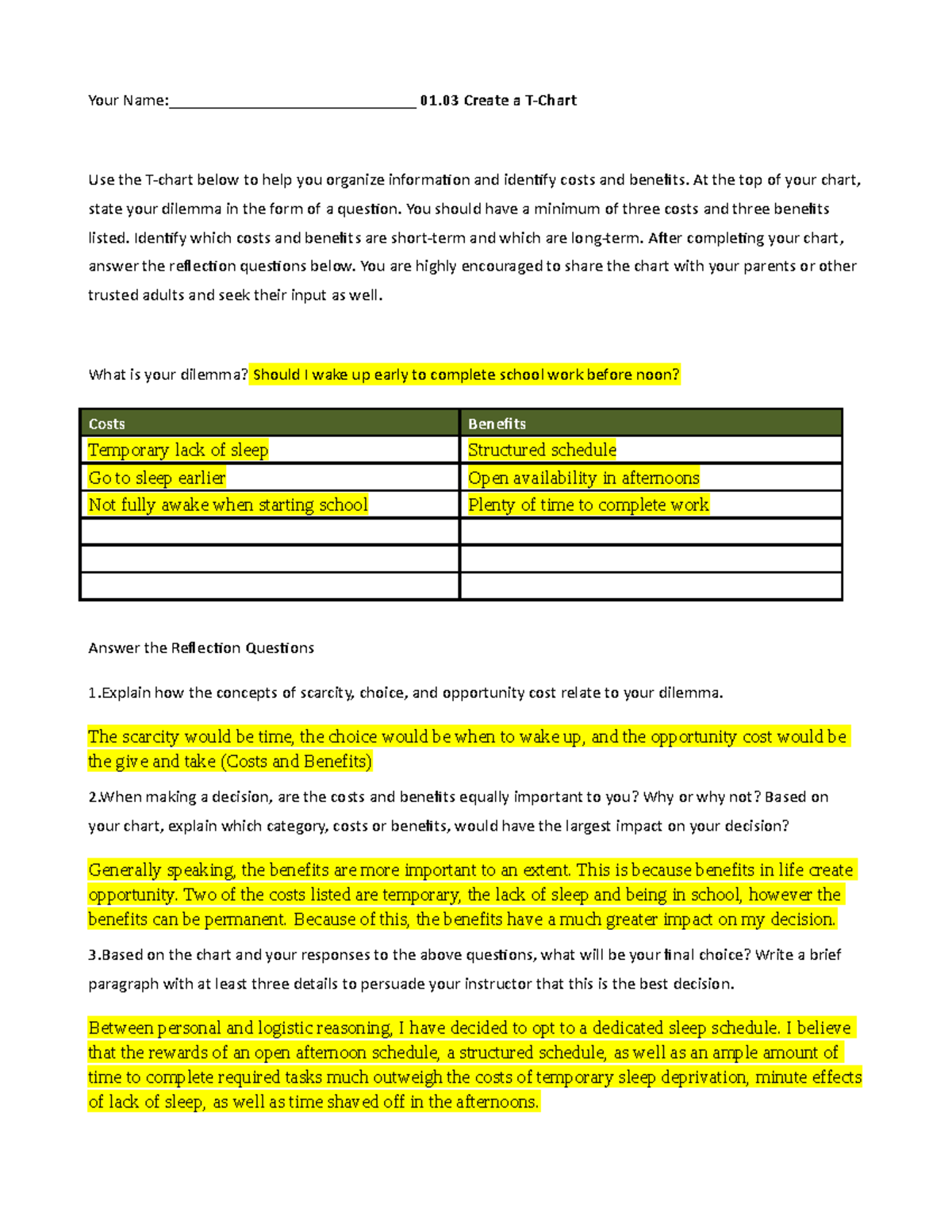 01.03 Create a T-Chart - 1.03 t chart - Your Name ...