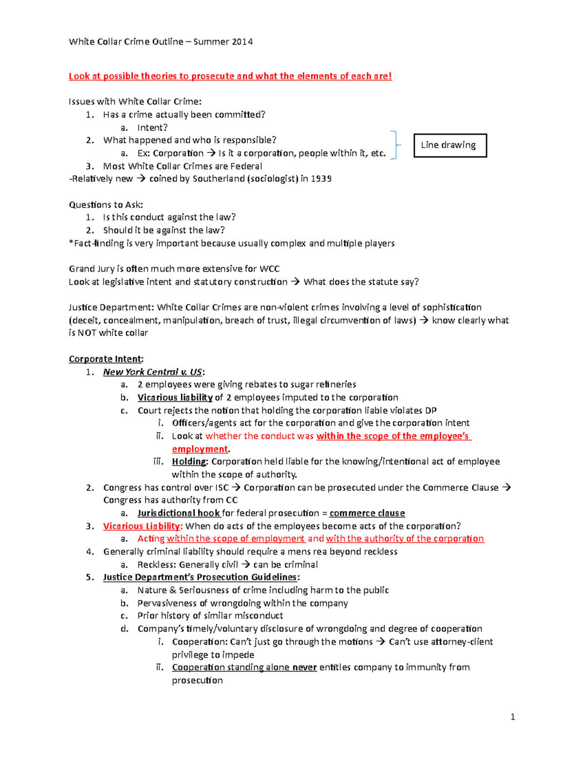 WCC Outline - Look at possible theories to prosecute and what the ...