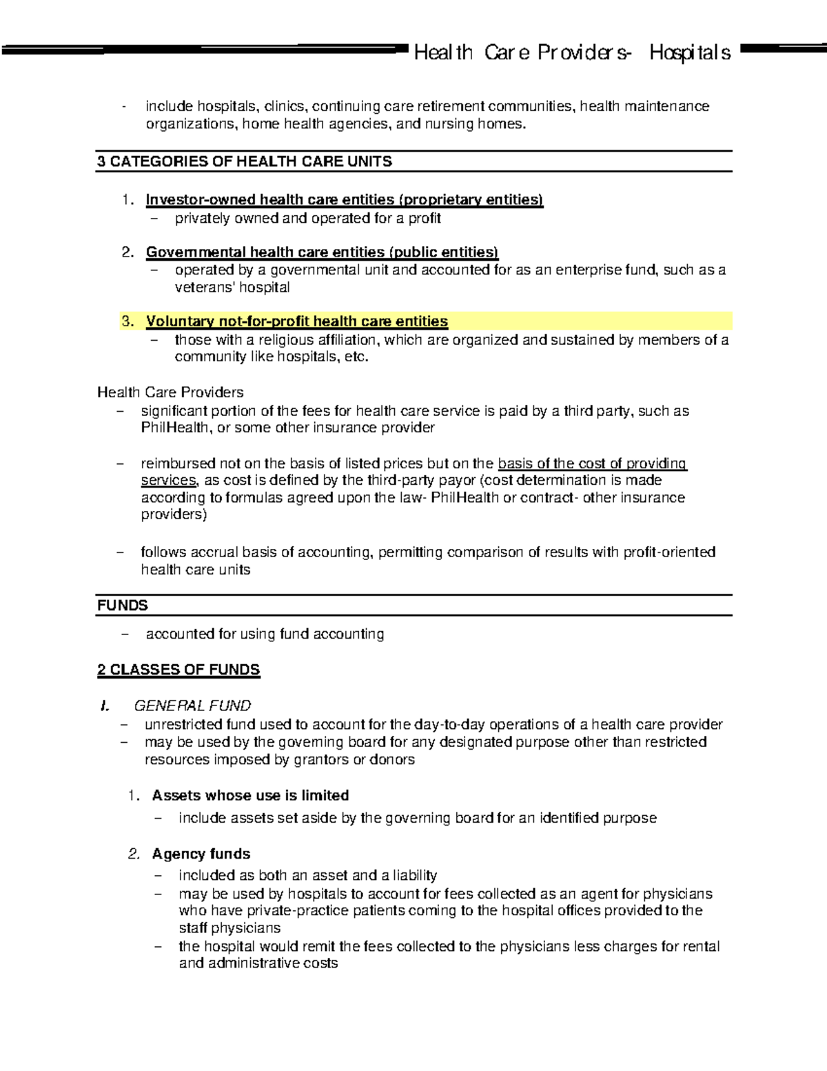 (AFAR) NPE- Health Care Providers- Hospitals - include hospitals ...