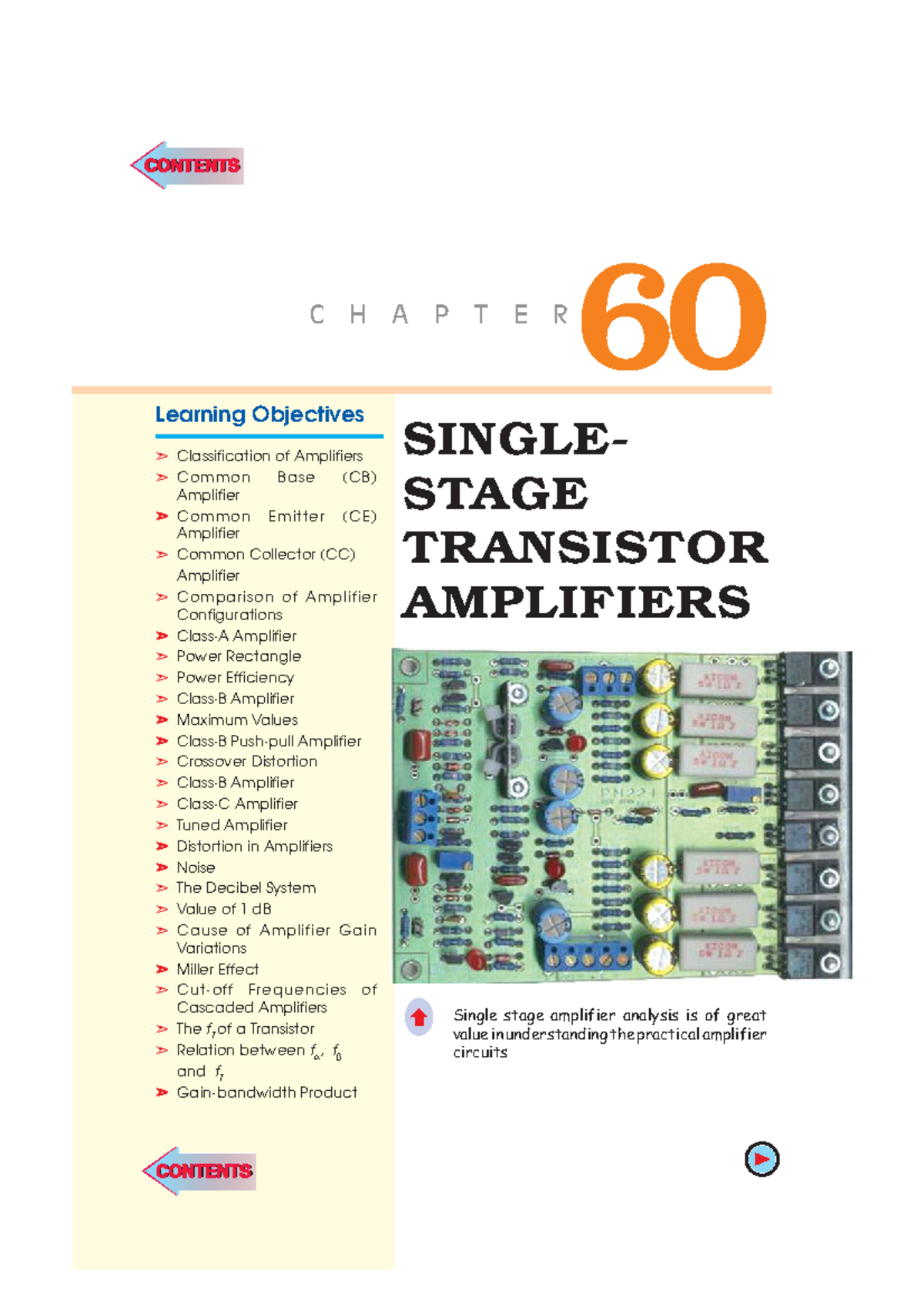 Ch-60 - summary and notes - SINGLE- STAGE TRANSISTOR AMPLIFIERS 60 ...