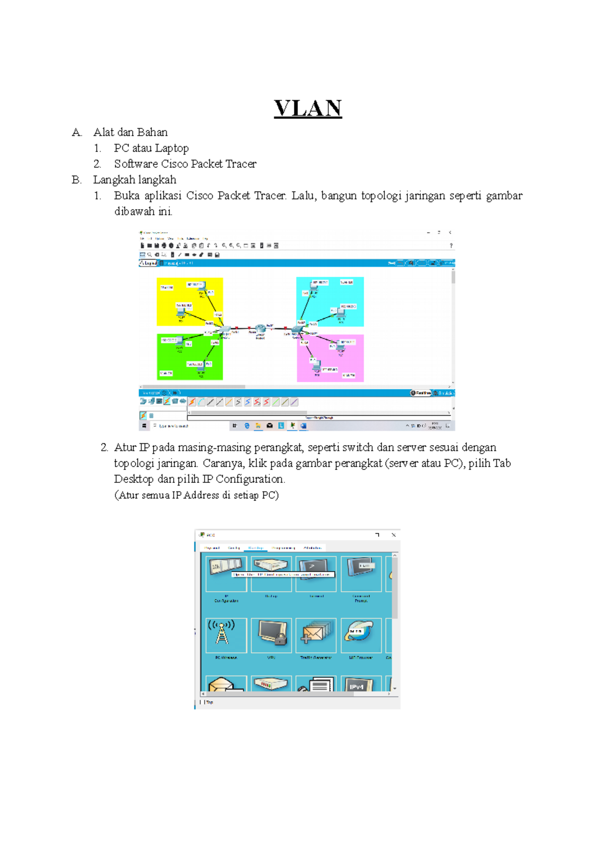 Asifa Amarullah (VLAN) - VLAN A. Alat dan Bahan 1. PC atau Laptop 2. Software Cisco Packet ...