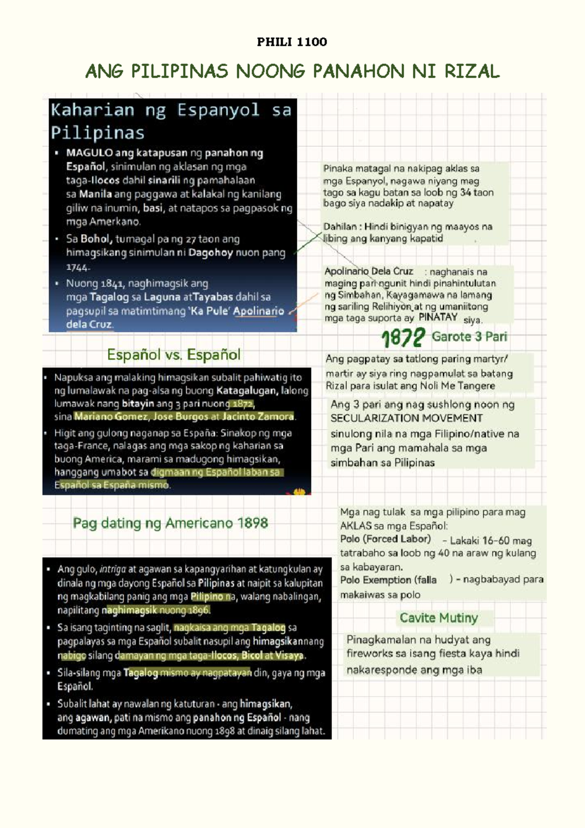 Ang Pilipinas sa Panahon ni Rizal - PHILI 1100 ANG PILIPINAS NOONG ...