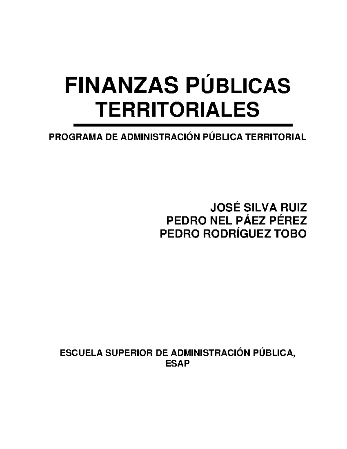 Modulo de Finanzas-Publicas-Territoriales - FINANZAS PÚBLICAS ...