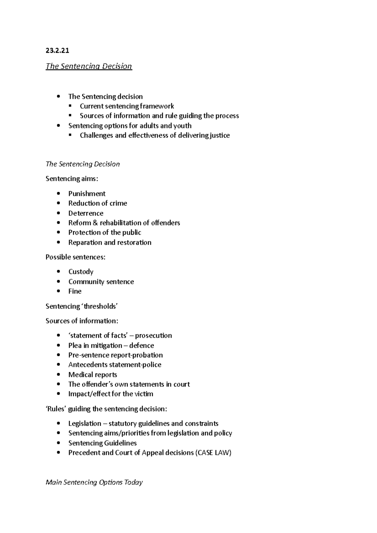 The Sentencing Decision wk31 23.2.21 - Copy - 23. The Sentencing ...