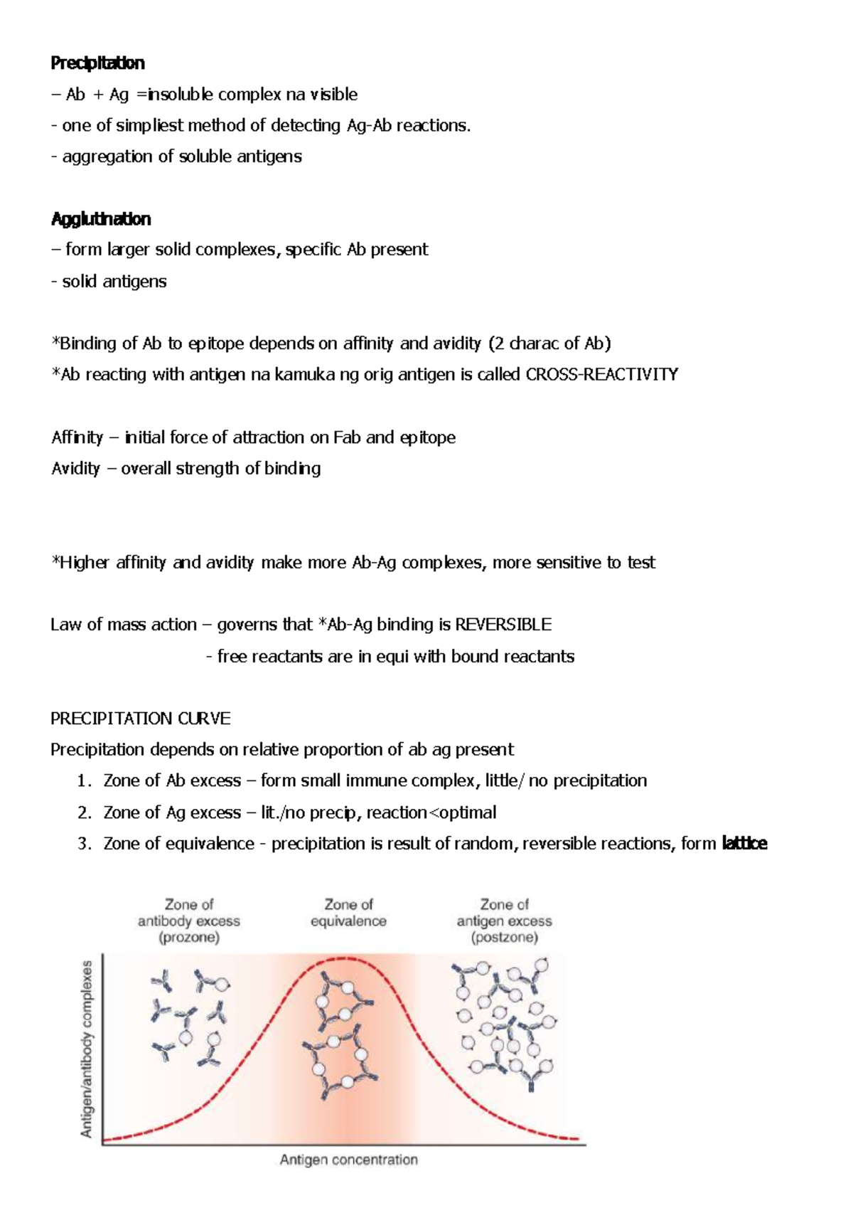 Precipitation - Precipitation Ab + Ag =insoluble complex na visible one ...