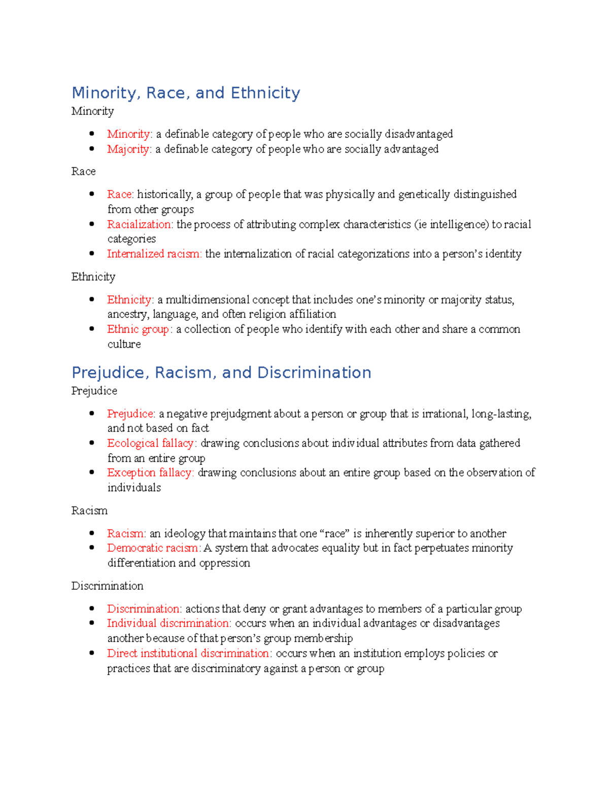 10 - Race and Racialization - Minority, Race, and Ethnicity Minority ...