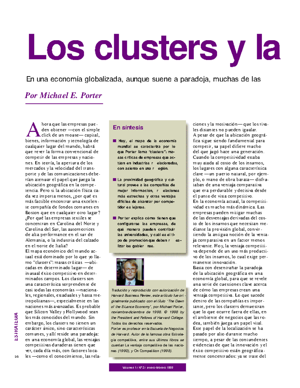 Clusters en las empresas de los diferentes paises - A h ora qu e las em ...